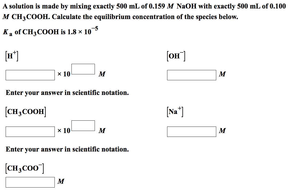 Solved A solution is made by mixing exactly 500 mL of 0.159 | Chegg.com