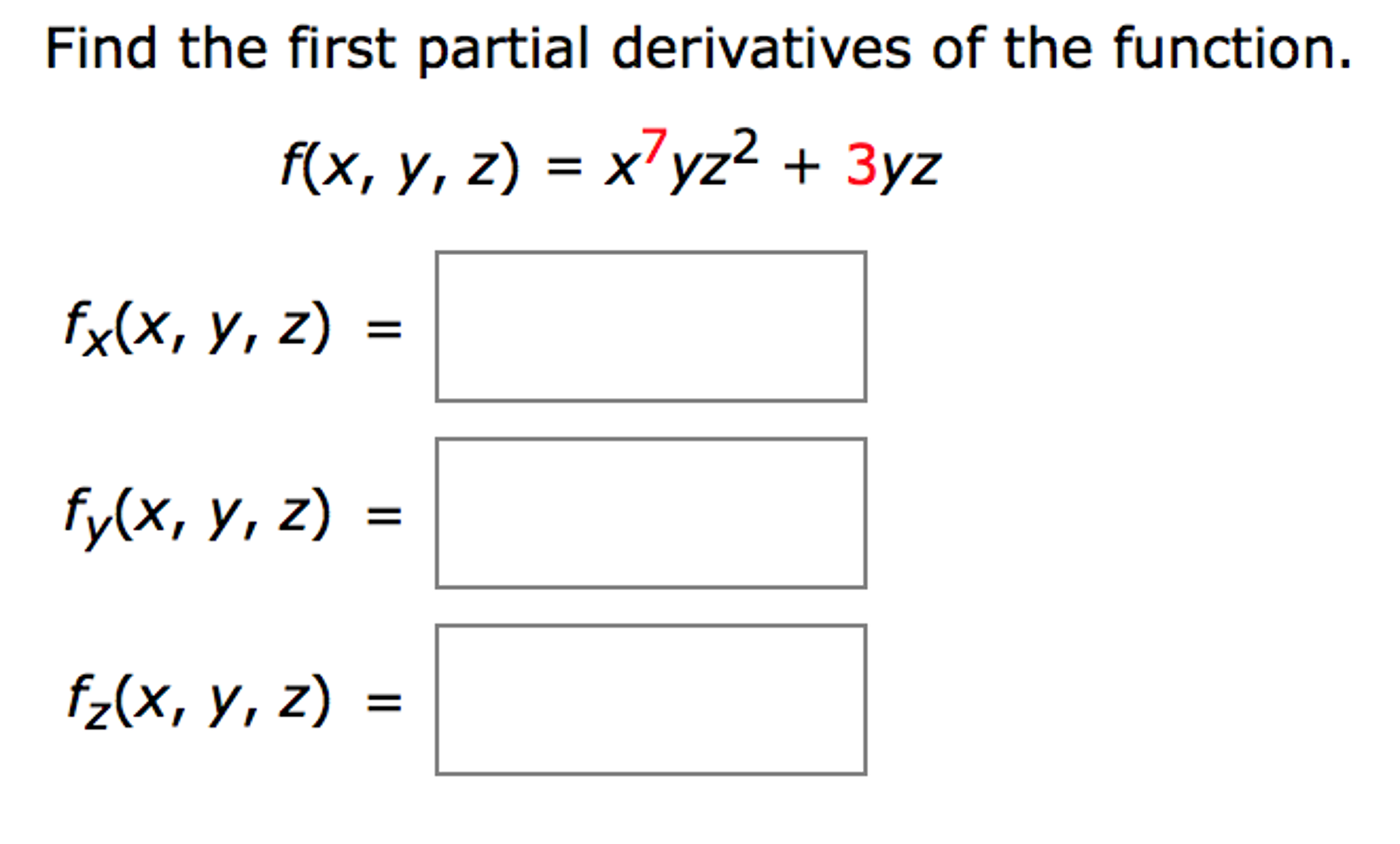 Solved Find the first partial derivatives of the function. | Chegg.com