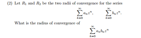 Solved Let R_1 and R_2 be the two radii of convergence for | Chegg.com