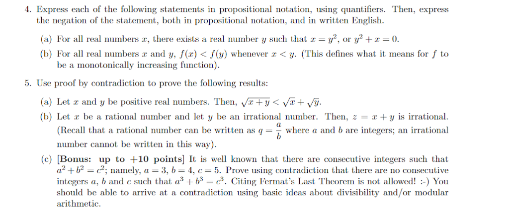 Solved 4. Express each of the following statements in | Chegg.com
