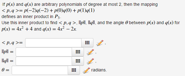Solved If p(x) and q(x) are arbitrary polynomials of degree | Chegg.com