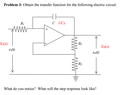 Solved Obtain the transfer function for the following | Chegg.com