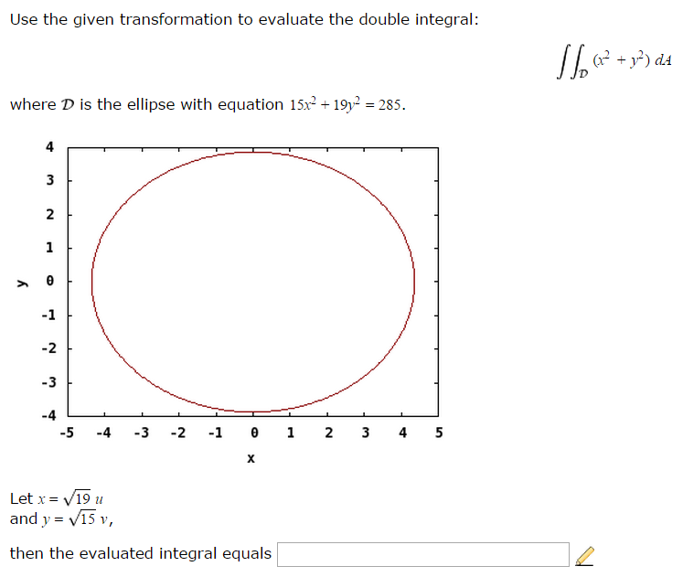 Solved Use the given transformation to evaluate the double | Chegg.com