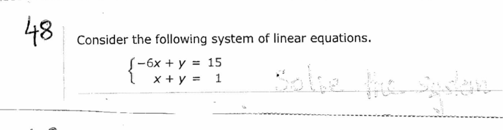 Solved Consider the following system of linear equations. | Chegg.com