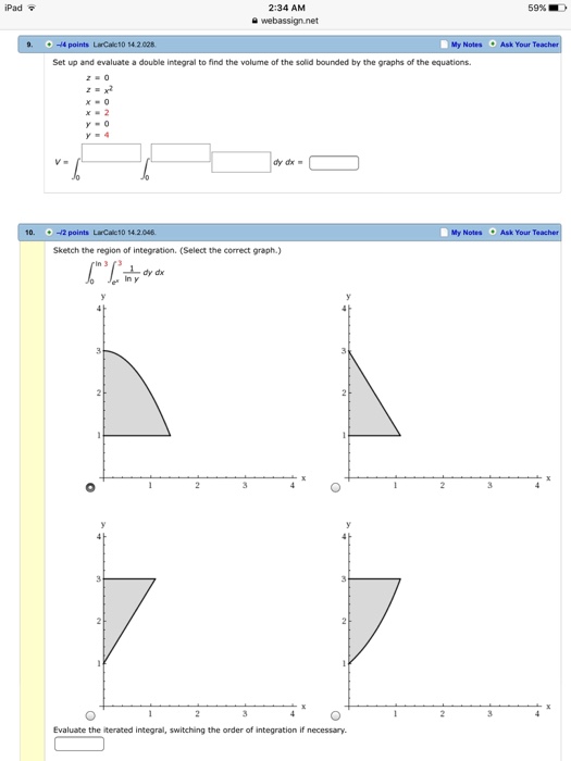 Solved Set up and evaluate a double integral to find the | Chegg.com