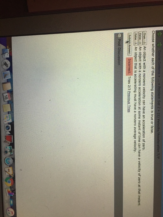 Solved An object with a nonzero velocity can have an | Chegg.com