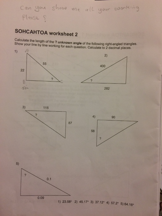 Solved Calculate the length of the ? unknown angle of the | Chegg.com