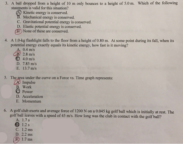 Solved A ball dropped from a height of 10 m only bounces to | Chegg.com