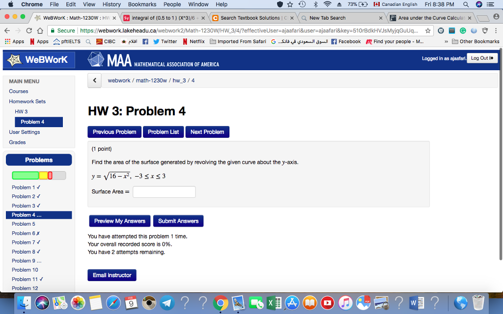 Solved 《 Chrome File Edit View History Bookmarks People | Chegg.com