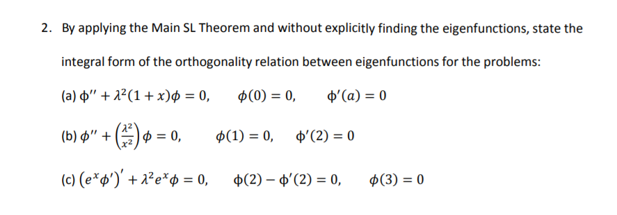 2. By applying the Main SL Theorem and without | Chegg.com