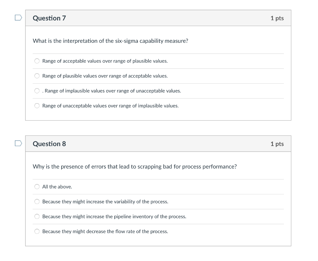 Solved DQuestion 1 1 pts Suppose you are detecting quality | Chegg.com