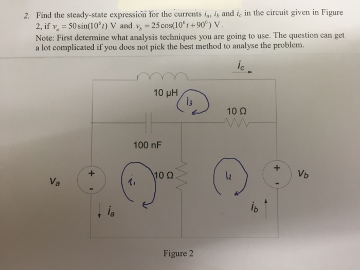 Solved Find the steady-state expression for the currents | Chegg.com