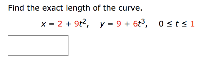 Solved Find the exact length of the curve. | Chegg.com
