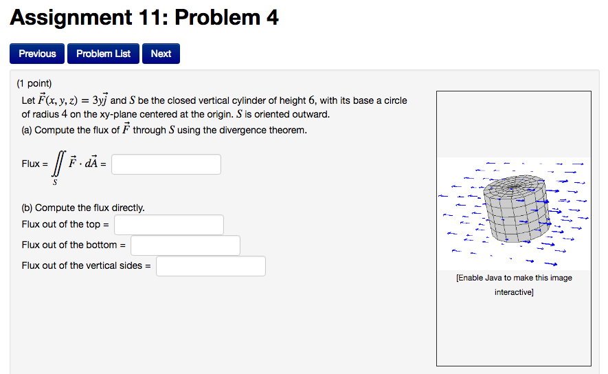 Solved Assignment 11: Problem 4 Previous Problem List Next 1 | Chegg.com