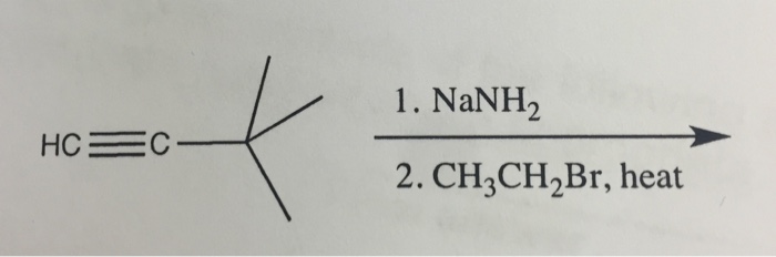 Solved 1. NaNH2 2. CH CH2Br, heat | Chegg.com