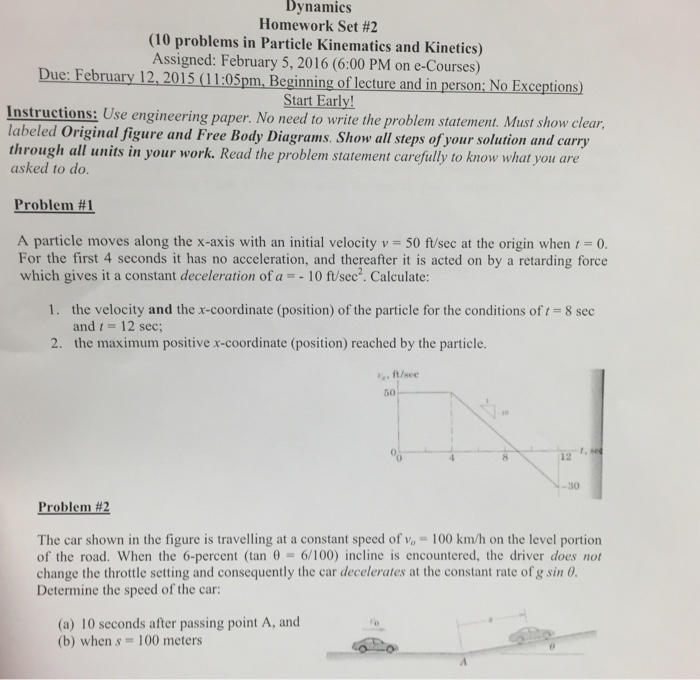 Solved A particle moves along the x-axis with an initial | Chegg.com