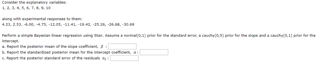 Solved Consider the explanatory variables 1, 2, 3,4, 5, | Chegg.com