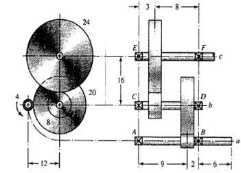 Solved In the double-reduction gear train shown (demensions | Chegg.com