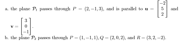 Solved Find the normal forms of the equations of the planes | Chegg.com