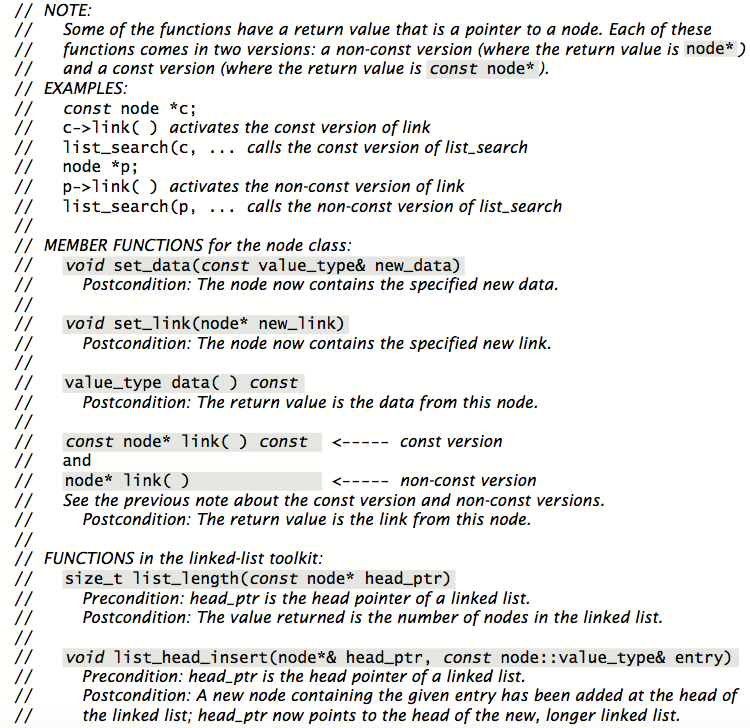Solved // FILE: node1.h (part of the namespace main_savitch | Chegg.com