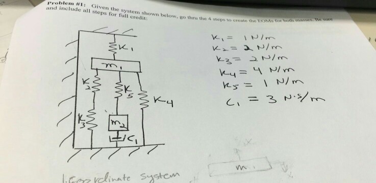 Solved ,roblem #1 : Given the system and include all steps | Chegg.com