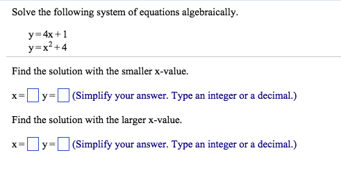 Solved Solve the following system of equations | Chegg.com