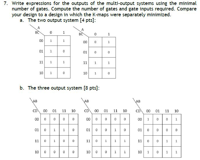 Solved Write expressions for the outputs of the multi-output | Chegg.com