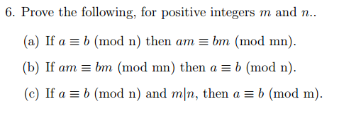Solved Prove the following, for positive integers m and n.. | Chegg.com