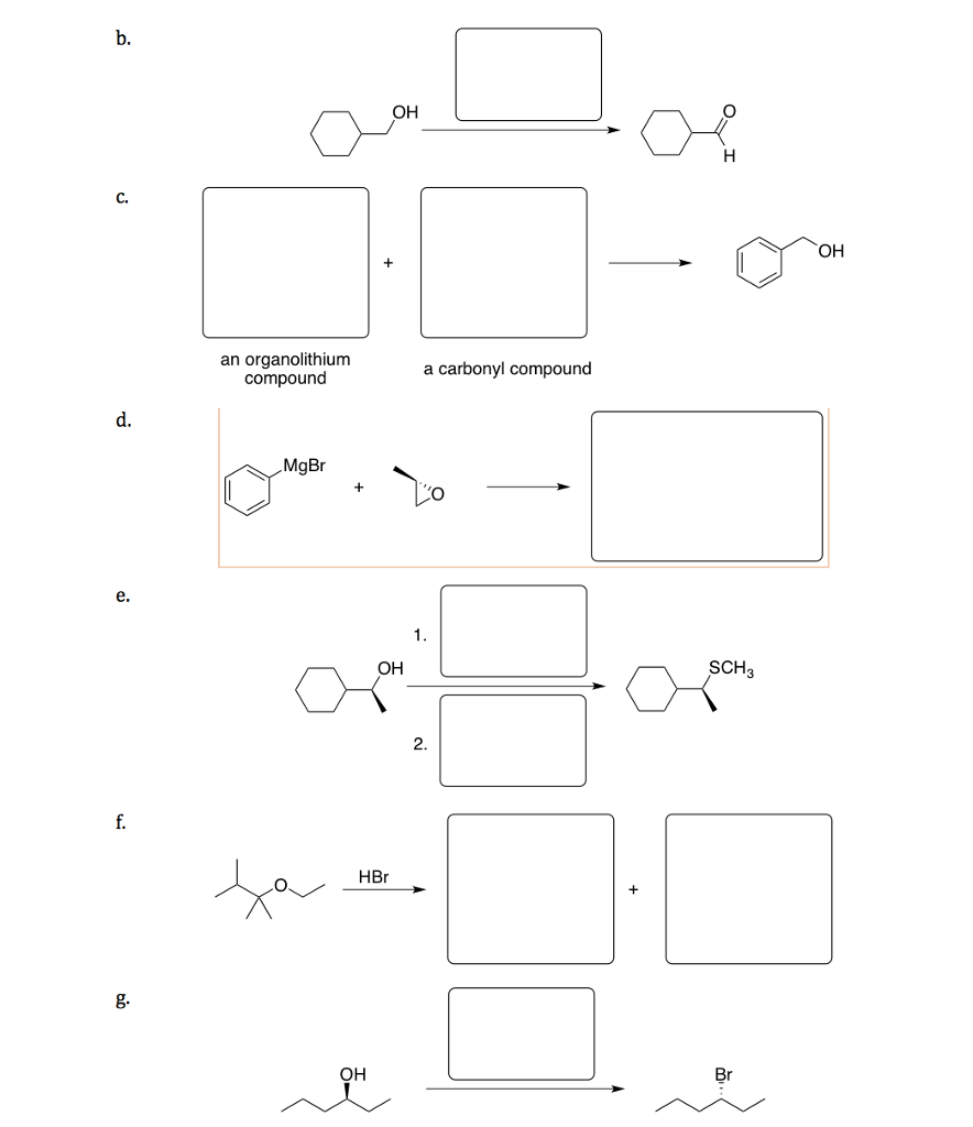 Solved OH C. an organolithium compound a carbonyl compound | Chegg.com