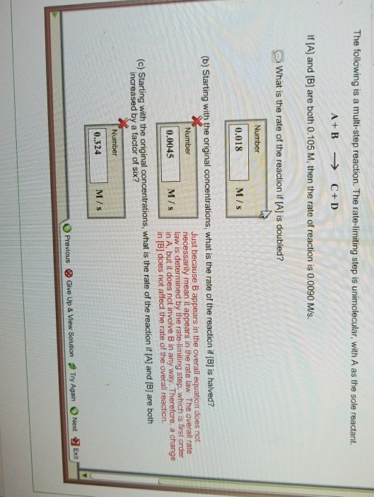 Solved The following is a multi-step reaction. The | Chegg.com