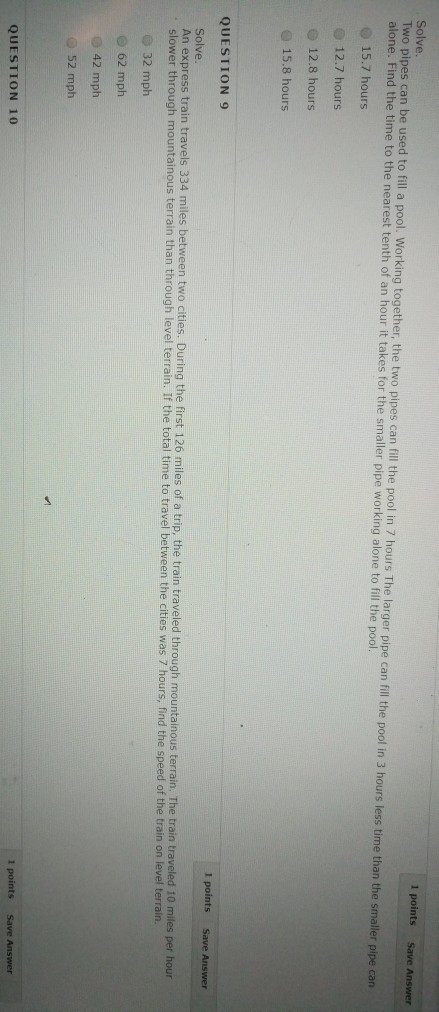 Solved Solve. Two pipes can be used to a pool, working | Chegg.com