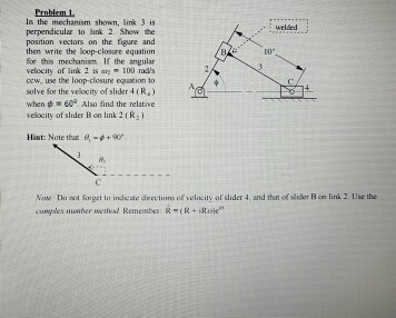 Solved In the mechanism shown, link 3 is perpendicular to | Chegg.com
