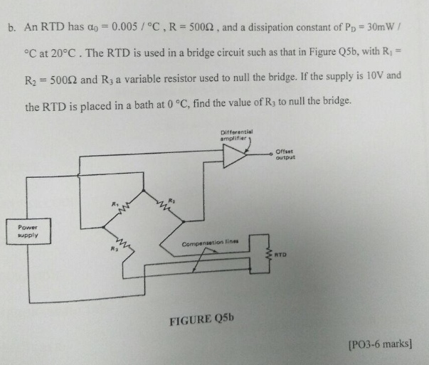 Solved b. An RTD has ao 0.005 GC R 5000, and a dissipation | Chegg.com