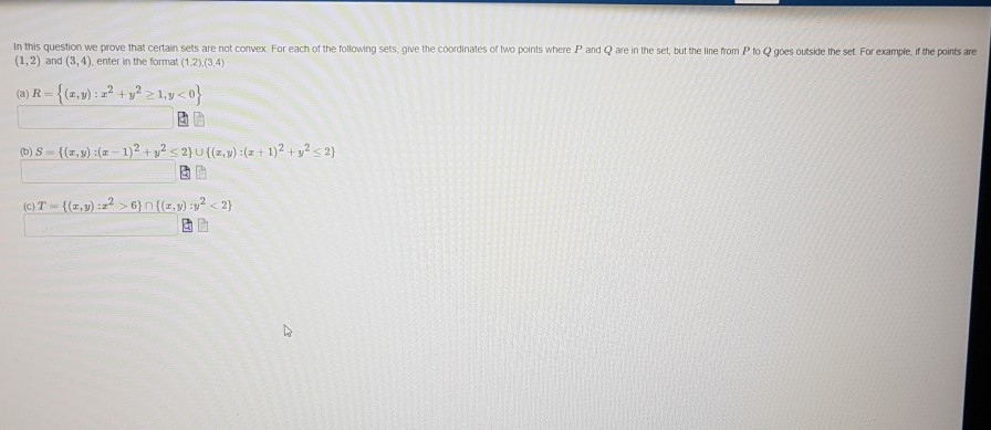 Solved In this question we prove that certain sets are not | Chegg.com