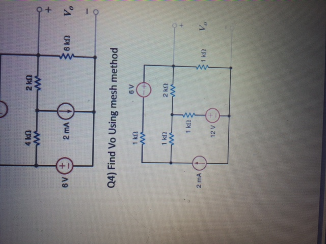 Solved Find V_0 Using mesh method | Chegg.com