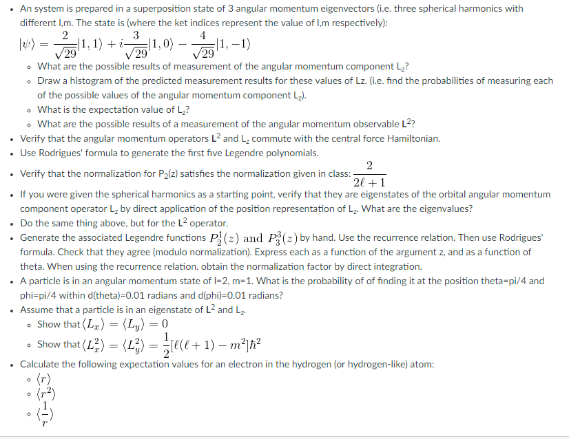 Solved An System Is Prepared In A Superposition State Of 3