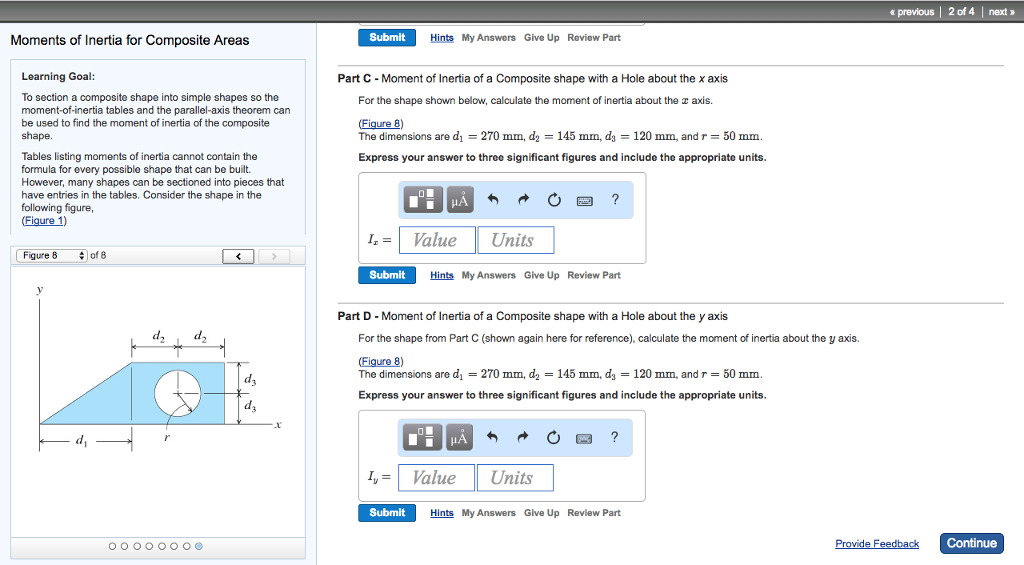 Solved Moments of inertia for Composite Areas Learning Goal: | Chegg.com