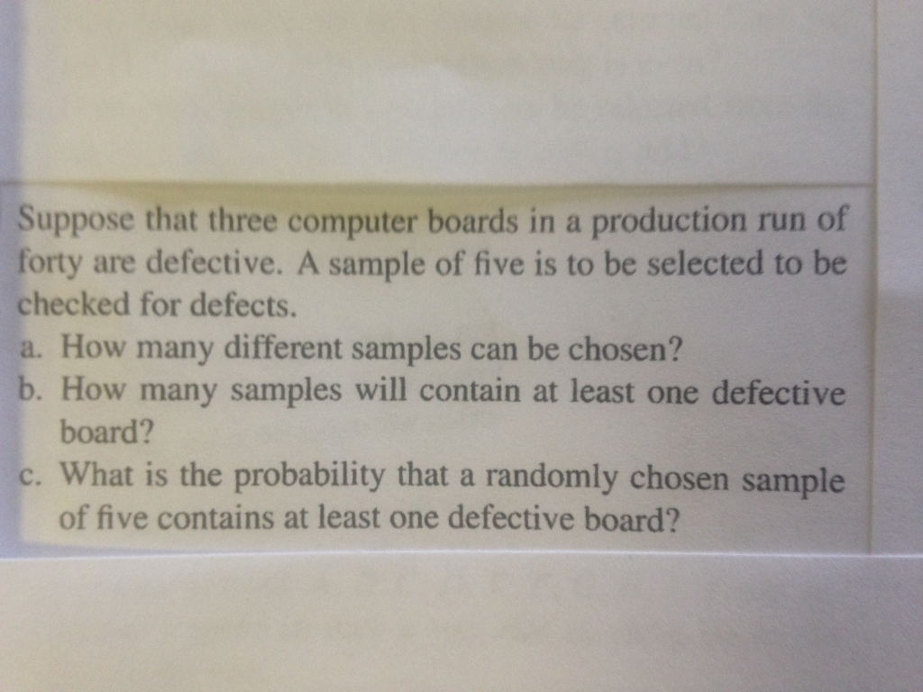 Solved Suppose that three computer boards in a production | Chegg.com