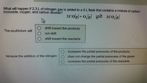 Solved What will happen if 2.3 L of nitrogen gas is added to | Chegg.com