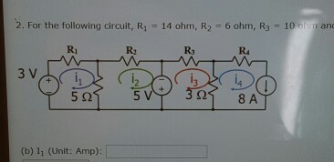 Solved For the following circuit, R1 = 14 ohm, R2 = 6 ohm, | Chegg.com