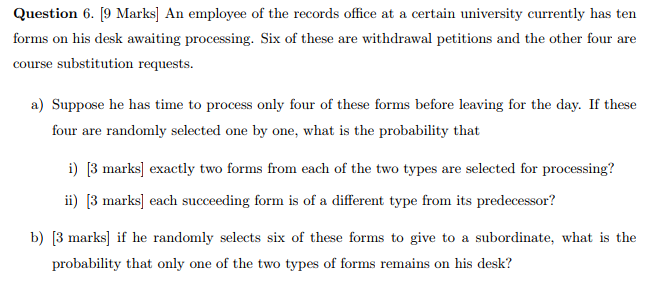 Solved Question 6 9 Marks An Employee Of The Records