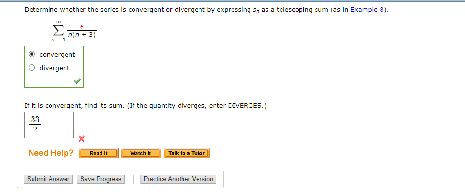 Solved Determine whether the series is convergent or | Chegg.com