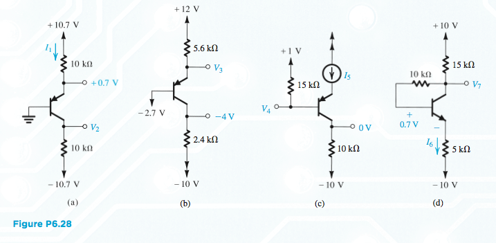 Solved 6.28 For the circuits in Fig. P6.28, assume that the | Chegg.com
