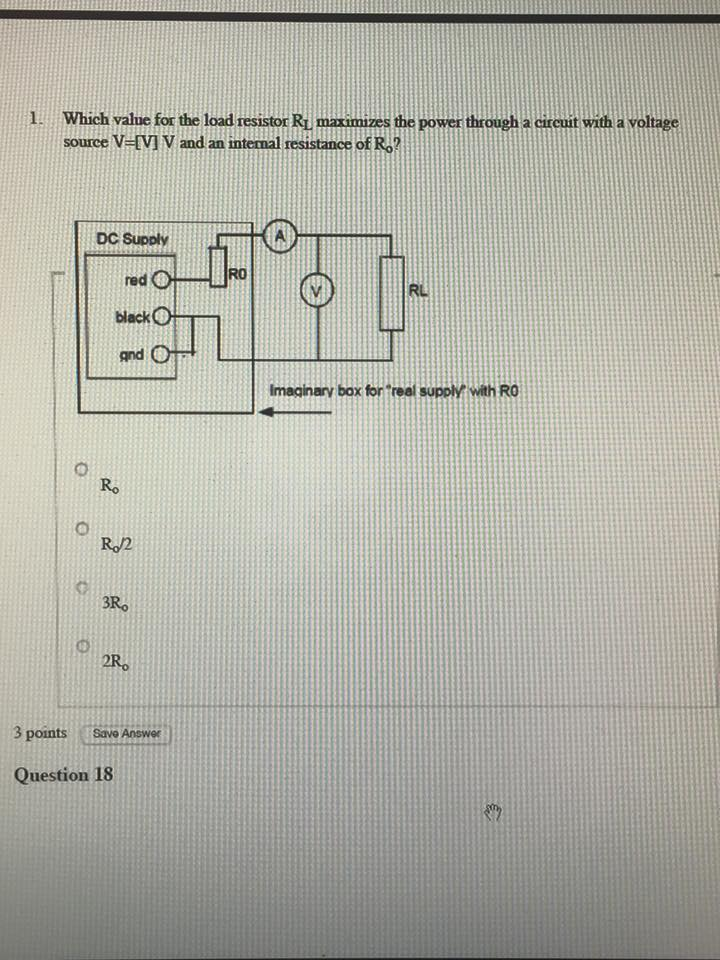 Solved Which value for the load resistor R_L maximizes the | Chegg.com