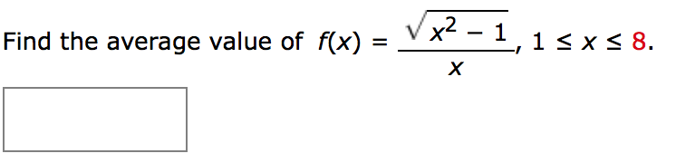 Solved Find the average value of f(x) = | Chegg.com