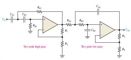 Solved Design a 50kHz-500kHz bandpass filter (figure), for a | Chegg.com