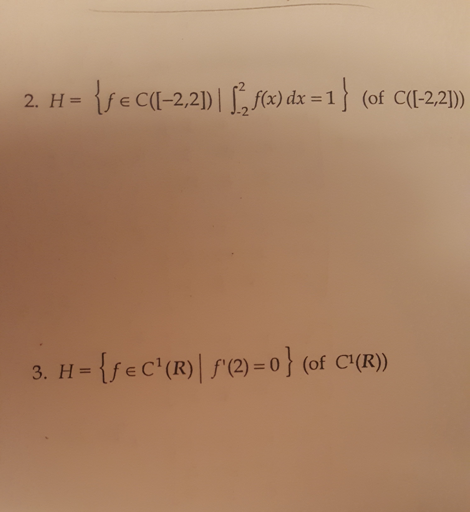 Solved Determine if each of the following sets is a subspace | Chegg.com