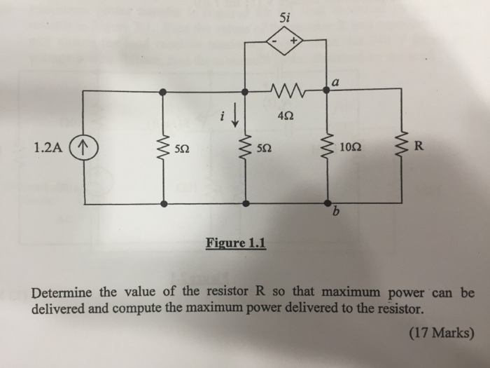 Solved Determine the value of the resistor R so that maximum | Chegg.com