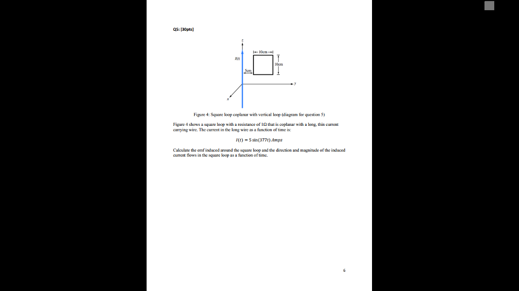 Solved Figure 4 shows a square loop with a resistance of 1 | Chegg.com