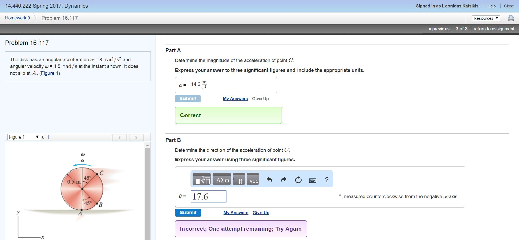Solved The disk has an angular acceleration α = 8 rad/s2 and | Chegg.com